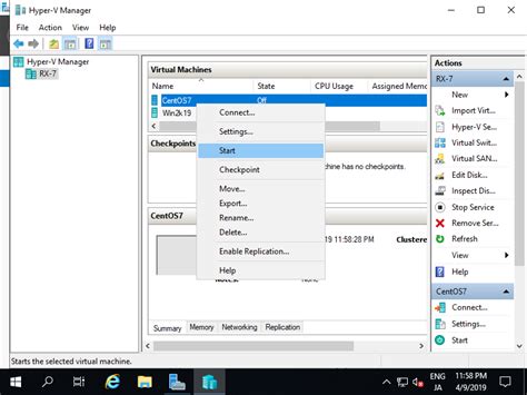 windows server 2019 hyper v create virtual machine linux server
