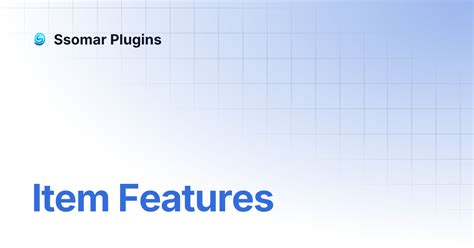Item Features Ssomar Plugins