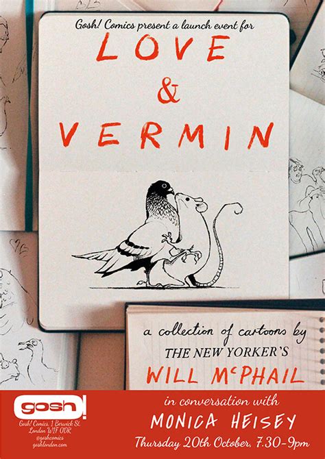Love And Vermin Launch Party Will Mcphail In Conversation With Monica