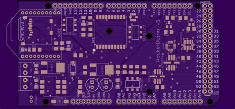 My First Pcb Design Arduino Mega Shield Rocketry Computer [details In Comments] R Rocketry