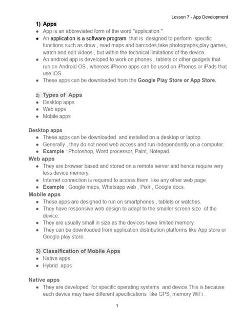App Development Pdf Mobile App Tablet Computer