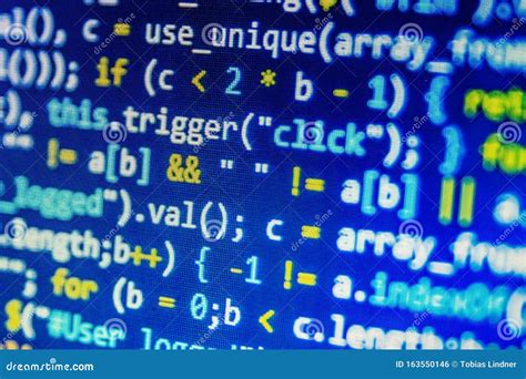 Software Code Or Script Abstract Background With Numbers Stock Photo Image Of Defined