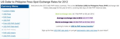 In 2012 The Average Php Vs Usd Rate Was ₱42 Rphilippines