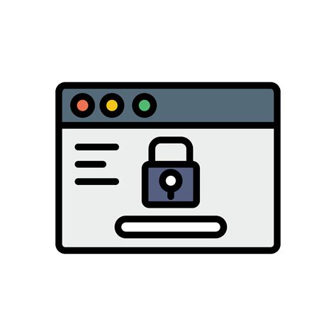 Browser Web Site Lock Vector Icon Illustration Vector Art At Vecteezy