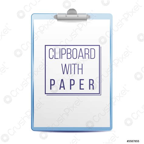 Realistic Clipboard Vector A4 Size Top View Isolated On White Stock Vector 3587855 Crushpixel