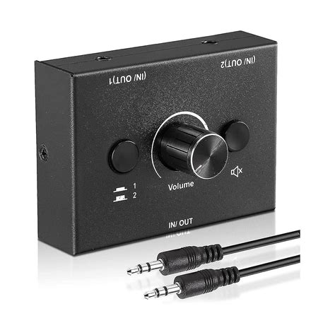 3 5mm audio switcher 2 input 1 output 1 input 2 output audio splitter switcher audio switcher