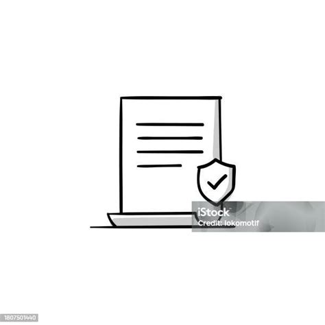 보험 정책 스케치 낙서 벡터 라인 아이콘 편집 가능한 획입니다 Icon은 웹 디자인 모바일 앱 Ui Ux 및 Gui 디자인에 적합합니다 부동산 중개업자에 대한 스톡 벡터