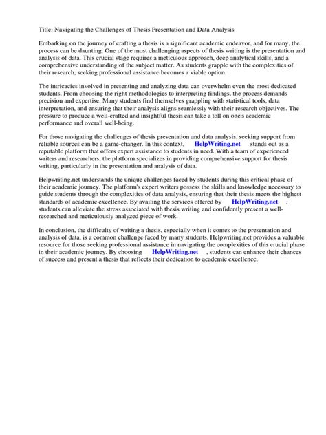 thesis presentation and analysis of data pdf data analysis data