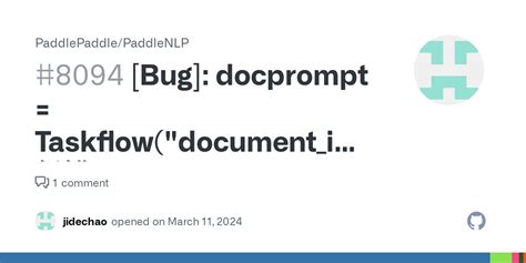 Bug docprompt Taskflow document intelligence 报错 Issue PaddlePaddle PaddleNLP