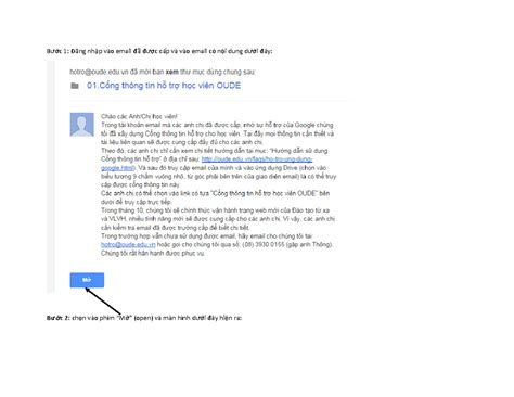 Hng Dn S Dng Cng Thng Tin H Tr Oude Quản Trị Nhân Sự Bước 1 Đăng Nhập Vào Email đã được Cấp
