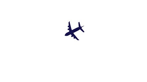 Plane Flying Over Line 2d Object Animation Aeroplane Takeoff Flat