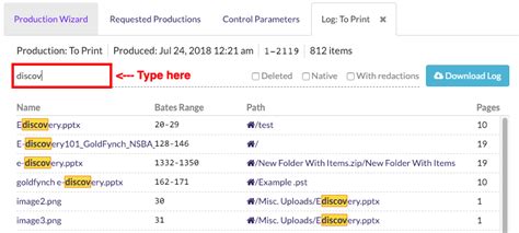 Production Logs And Cross Referencing Produced Files With The Original File Goldfynch Support