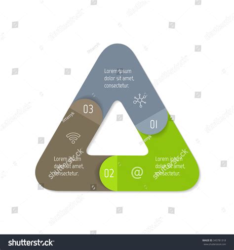 Vector Triangle Connected Infographic Diagram Circular Stock Vector Royalty Free