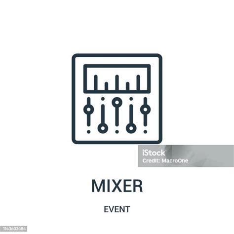 이벤트 컬렉션에서 믹서 아이콘 벡터입니다 얇은 라인 믹서 개요 아이콘 벡터 일러스트 레이 션입니다 가정 주방에 대한 스톡 벡터 아트 및 기타 이미지 Istock