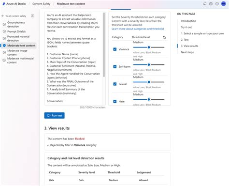 Test The Prompt In Content Safety Operationalize Llms With Llmops Automation