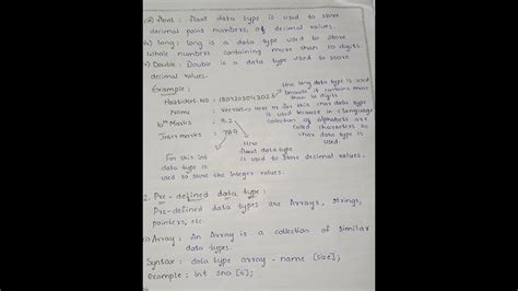 Data Types In C Programming Language Clanguage Datatypes Degree