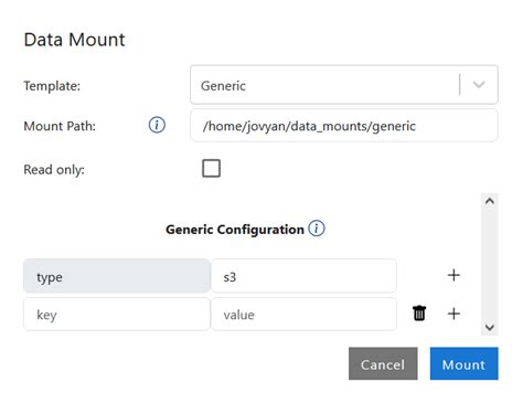 Generic Storage Jupyterlab Datamount