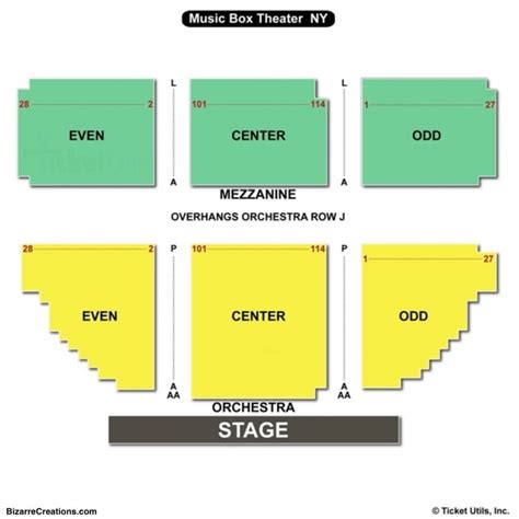 Music Box Theatre Seating Chart