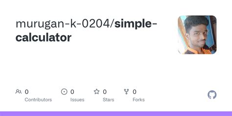 GitHub Murugan K Simple Calculator