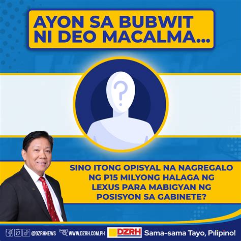 Dzrh News At Sa Bubwit Ni Deo Macalma 🐭 Sino Itong Facebook