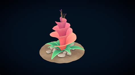 Spiral Flower 3d Model By Le0tard [918d8a2] Sketchfab