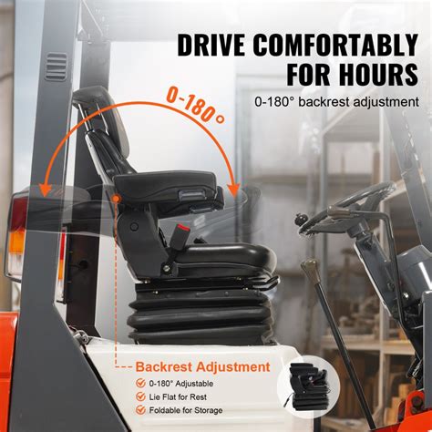 Vevor Suspensión Universal Para Asiento De Tractor Asiento Plegable Para Carretilla Elevadora