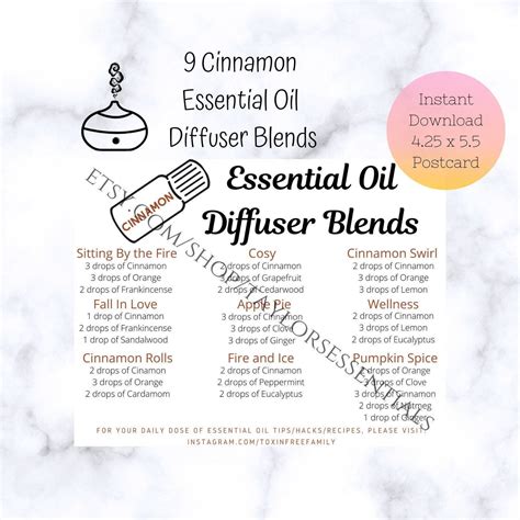 Cinnamon Diffuser Blends Cinnamon Essential Oil Diffuser Etsy Singapore