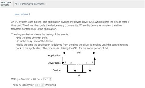 CHALLENGE ACTIVITY 9 1 1 Polling Vs Interrupts Jump Chegg Com