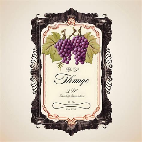 Étiquette Détiquette De Vin Vintage étiquette De Papier Texturé Calligraphie Cursive Gr
