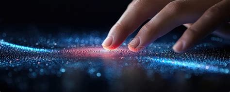 Exploring Digital Interfaces Touch Interaction Virtual Environment Technology Abstract View