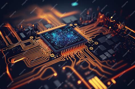 Premium Photo Abstract Microchip Mother Board Background Computer