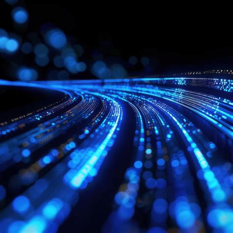 Premium Photo Light Streak Fiber Optic Speed Line Futuristic Background For 5g Or 6g