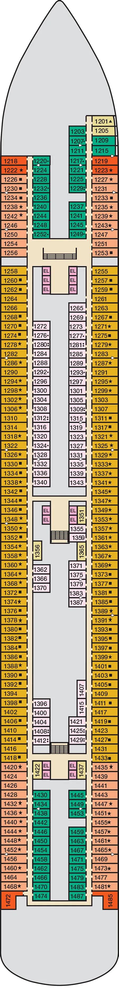 Detailed Carnival Firenze Deck Plan Cruise Deck Info