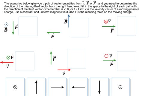 Solved The Scenarios Below Give You A Pair Of Vector Chegg Com