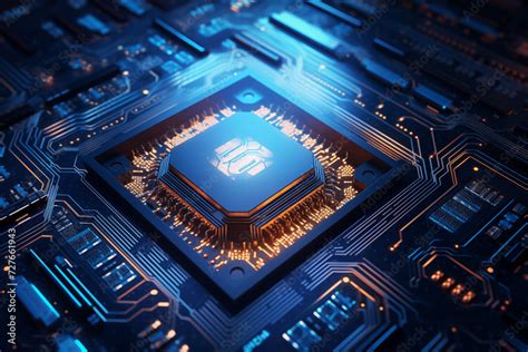 Cross Section Image Revealing Inner Layers Of Cpu Generative Ai Stock