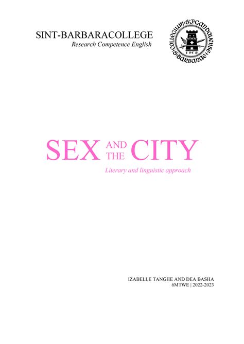 Oc Engels And The Sint Barbaracollege Research Competence English Sex