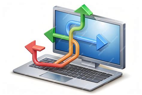 Premium Photo 3d Chaos And Easy Simple Way From Point A To B On Computer Concept Of Bad Or