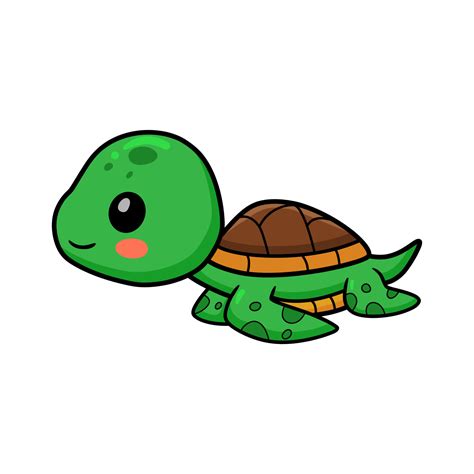 Cute Little Turtle Cartoon Swimming 13058944 Vector Art At Vecteezy