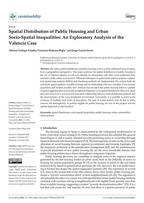 pdf spatial distribution of public housing and urban socio spatial