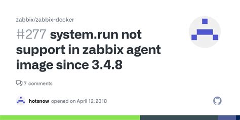 System Run Not Support In Zabbix Agent Image Since Issue Zabbix Zabbix Docker
