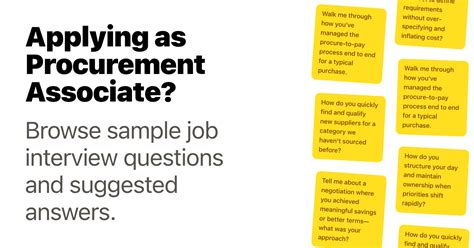 Procurement Associate Interview Questions