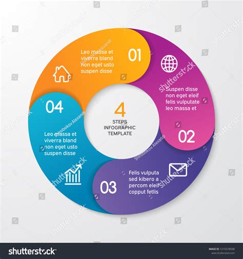 Circle Arrows Infographics Template Cycle Diagram Stock Vector Royalty Free 1215578938