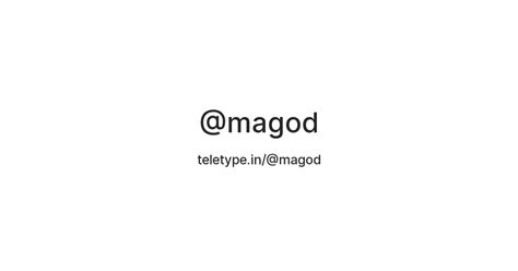 Magod — Teletype