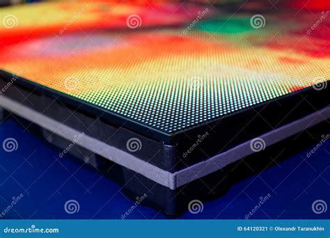 Close Up Of Warm Colored Led Smd Screen Side Stock Image Image Of Closeup Technology 64120321