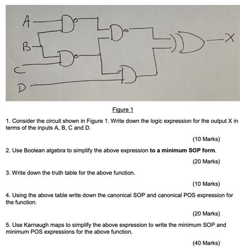 Solved 1 Consider The Circuit Shown In Figure 1 Write Down