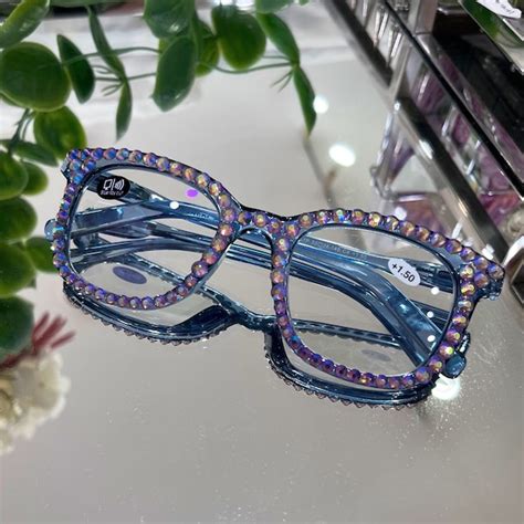 Rhinestone Glasses Etsy