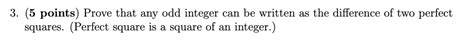 Solved Points Prove That Any Odd Integer Can Be Chegg