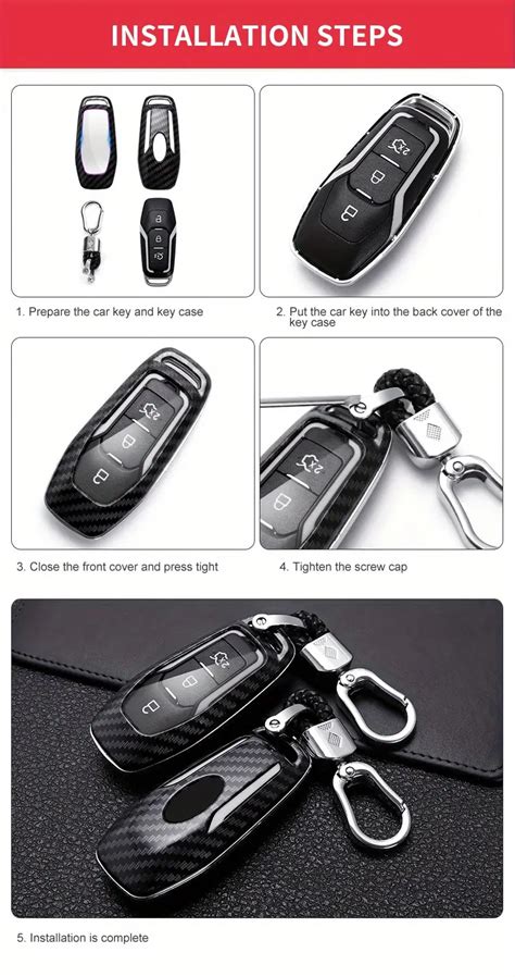 카 레모컨 키 쉘 완전한 키 Fob 커버 Abs 재질 포드 엣지 머스탱 포커스 이스포츠 몬데오 매버 Temu Republic Of Korea