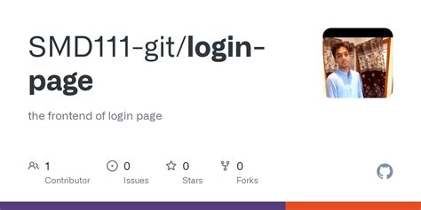 Github Smd Git Login Page The Frontend Of Login Page