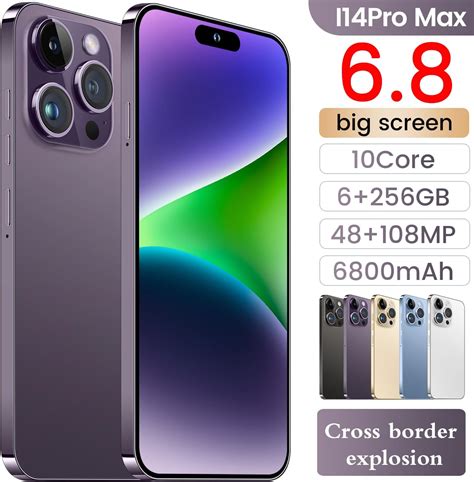 I14 Pro Max Unlocked Cell Phone Smartphone Long Battery Life 6 82 Hd Screen Unlocked Phones 6